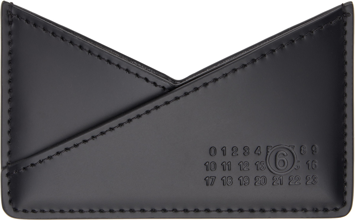 MM6 Maison Margiela Black Triangle 6 Card Holder MM6 Maison Margiela