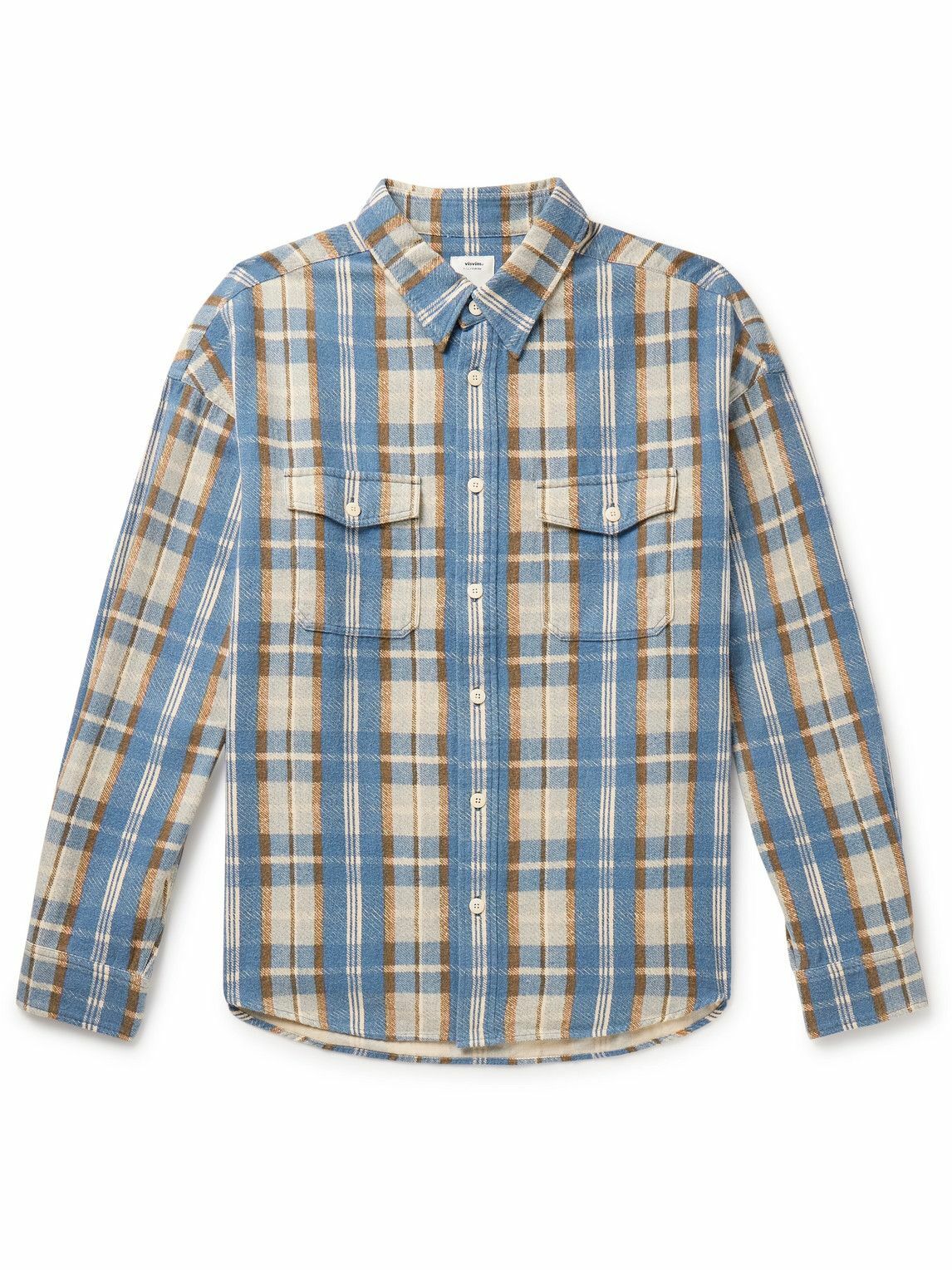 Visvim - Pioneer Checked Brushed Cotton-Flannel Shirt - Blue Visvim