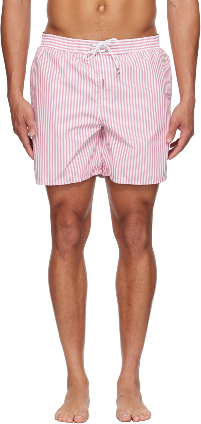 Lacoste Pink Striped Swim Shorts Lacoste