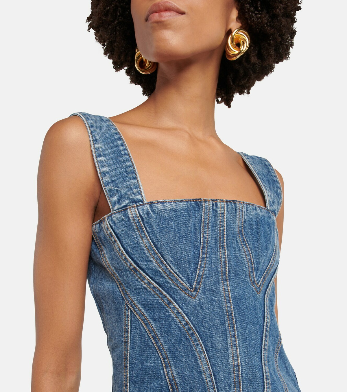 Stella McCartney - Bustier denim minidress Stella McCartney