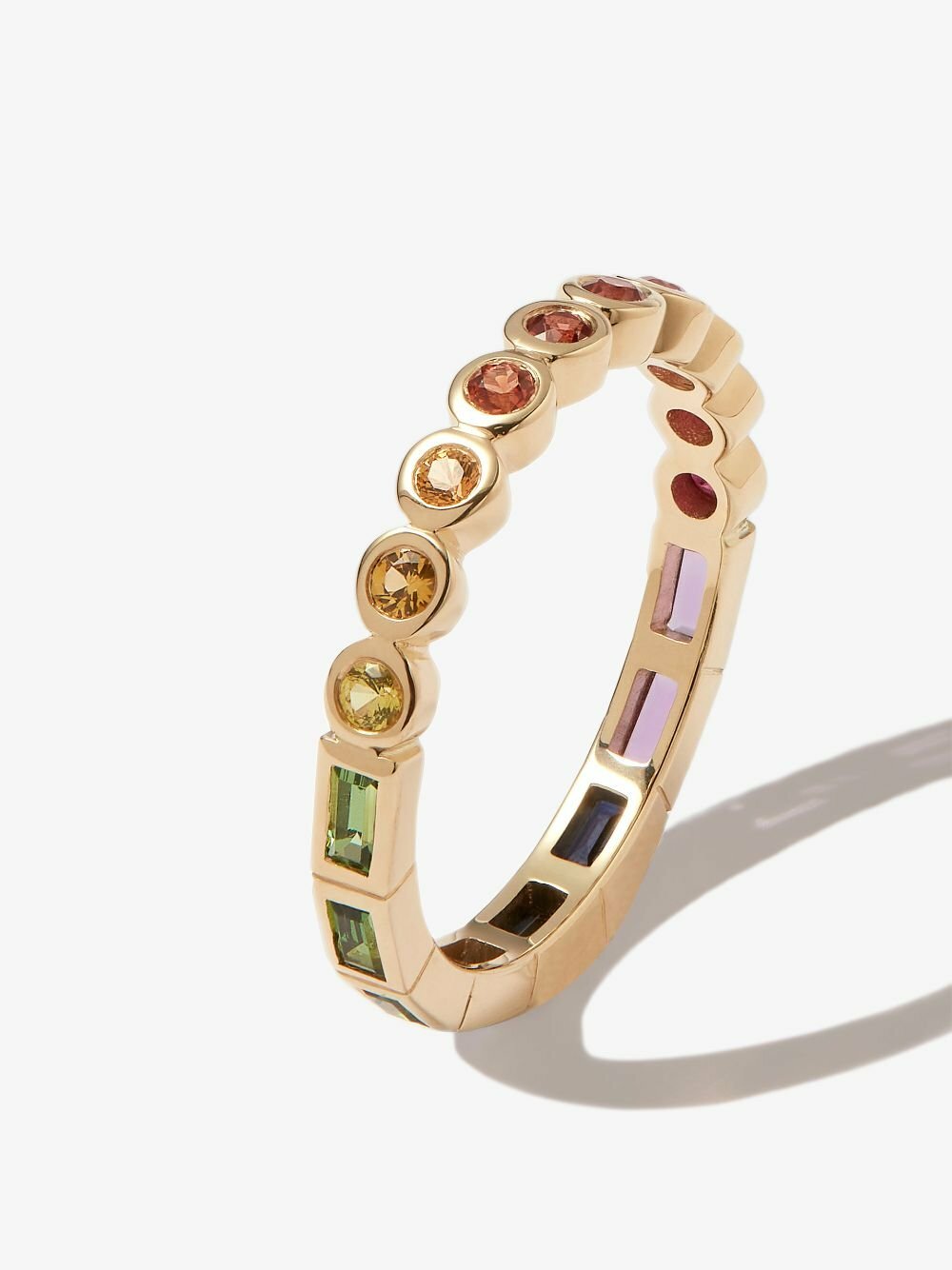 Yvonne Léon 9K Yellow Gold Rainbow Gemstone Ring Yvonne Leon