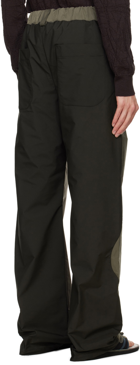 Serapis Black & Gray Split Trousers Serapis