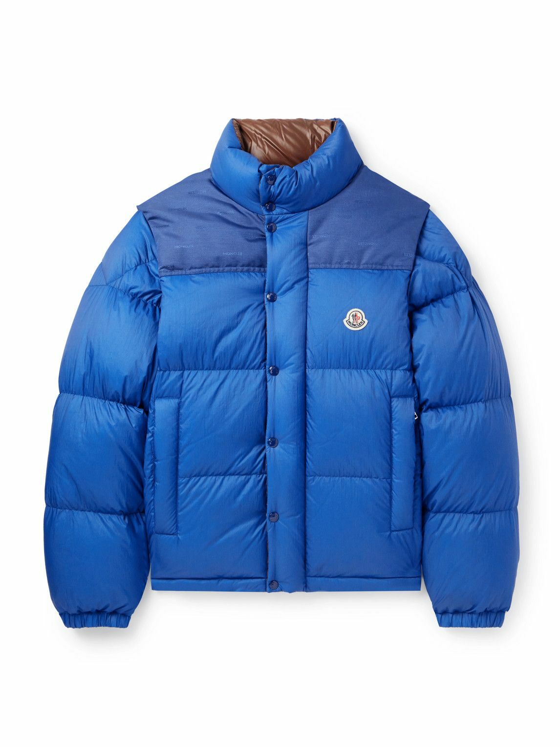 Moncler - Reversible Convertible Canvas-Trimmed Quilted Shell Down ...