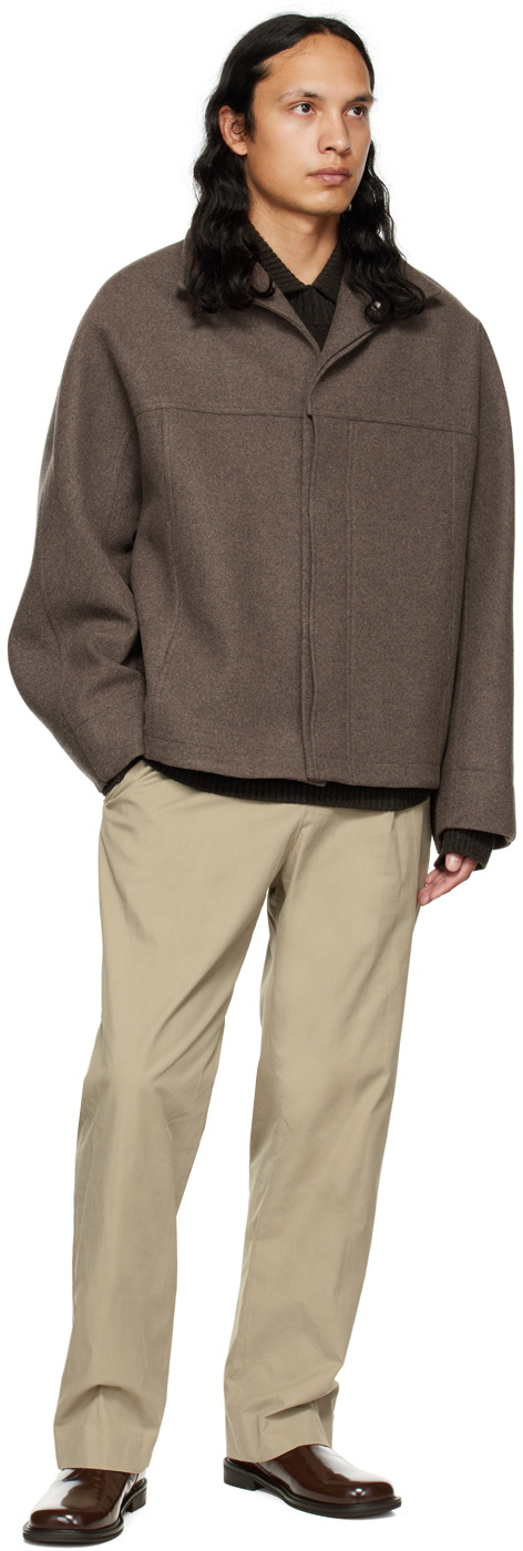 LE17SEPTEMBRE Brown Pinched Seam Coat LE17SEPTEMBRE