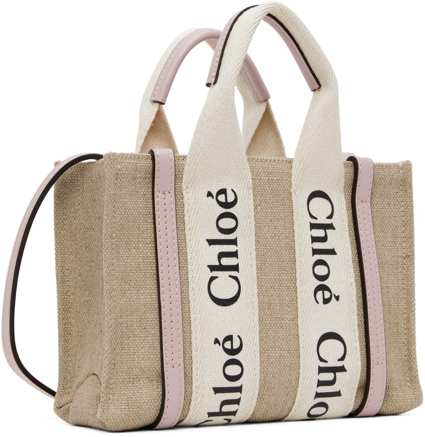 Chloé Beige Mini Woody Tote Chloe