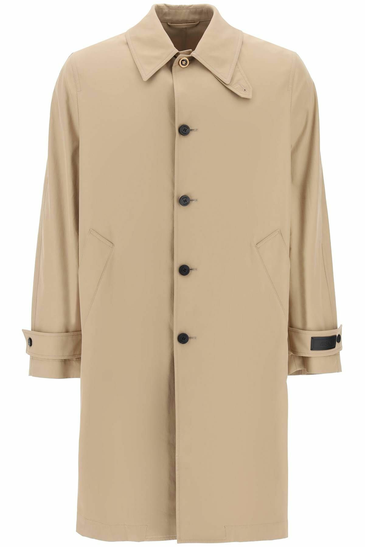VERSACE "single-breasted waterproof coat with Beige Versace