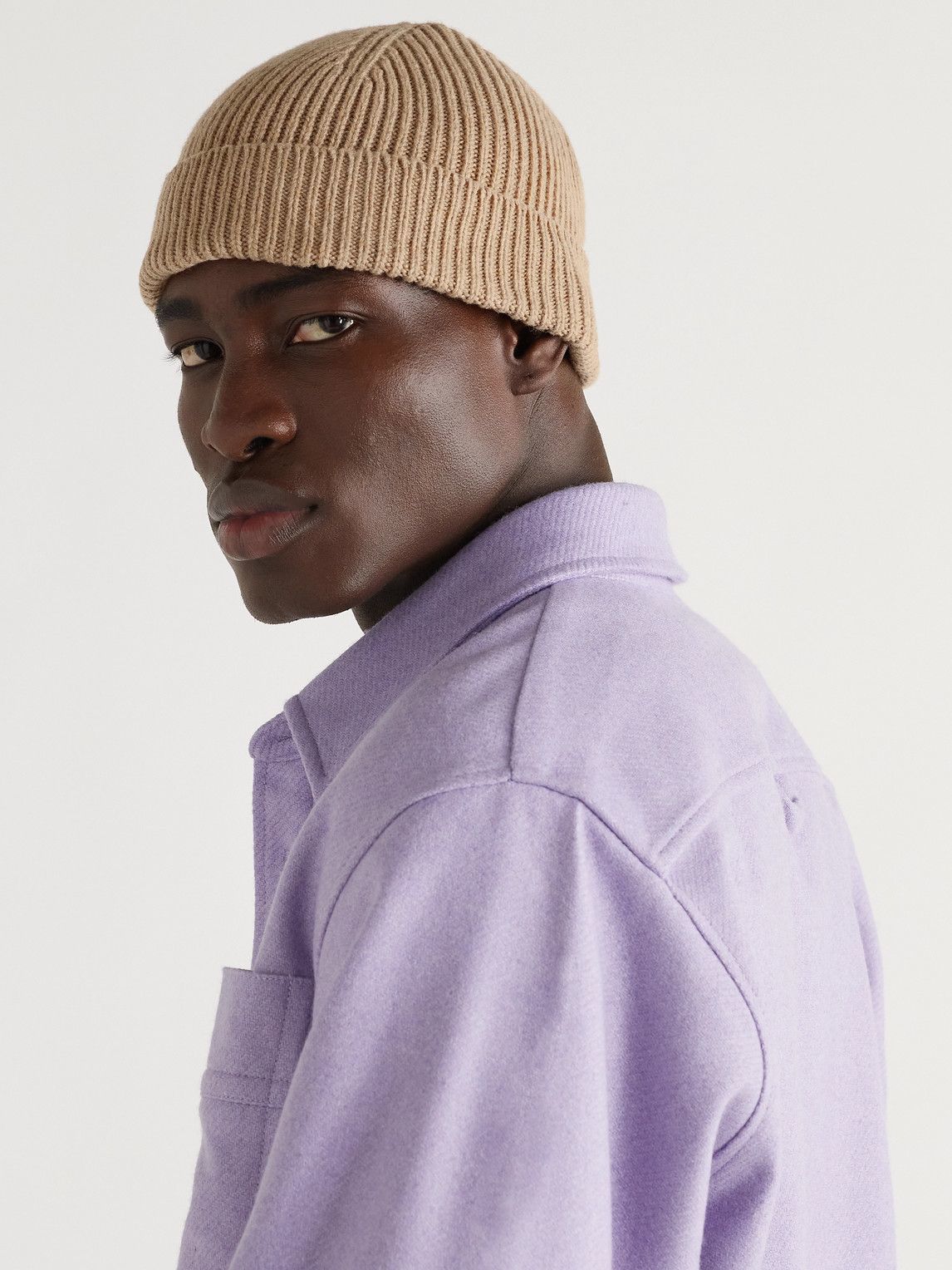 Organic Basics - Ribbed Recycled Cashmere and Merino Wool-Blend Beanie ORGANIC BASICS