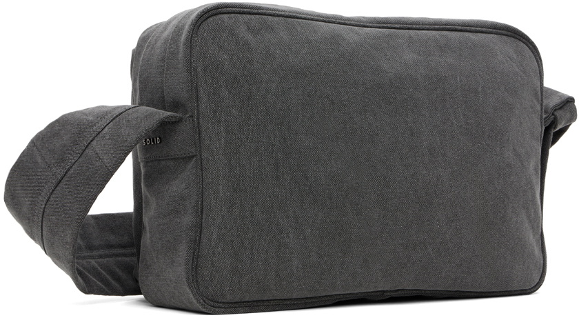 Solid Homme Gray Washed Cross Bag Solid Homme
