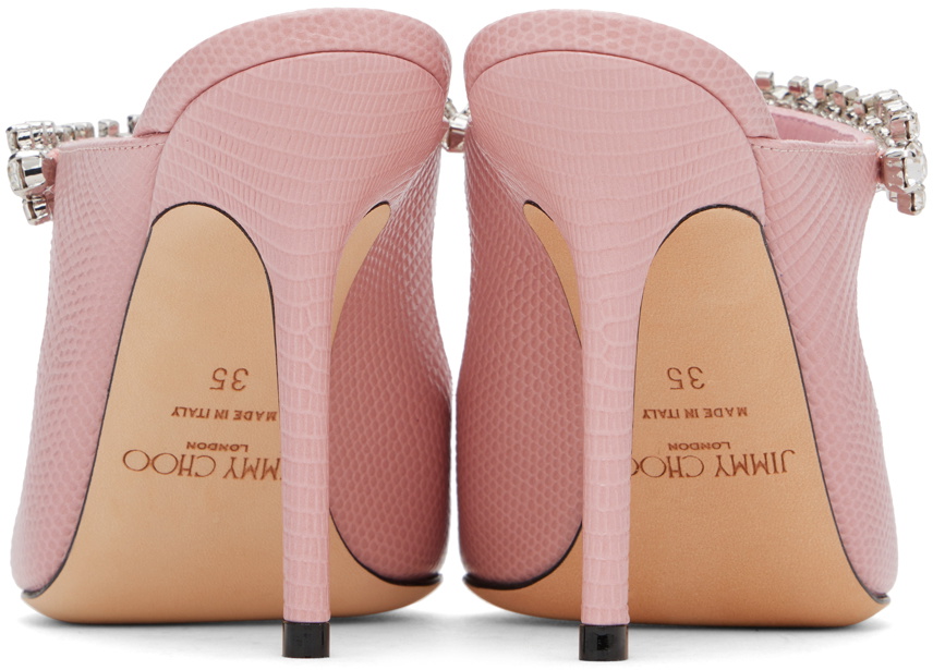 Jimmy Choo Pink Bing 100 Mules Jimmy Choo