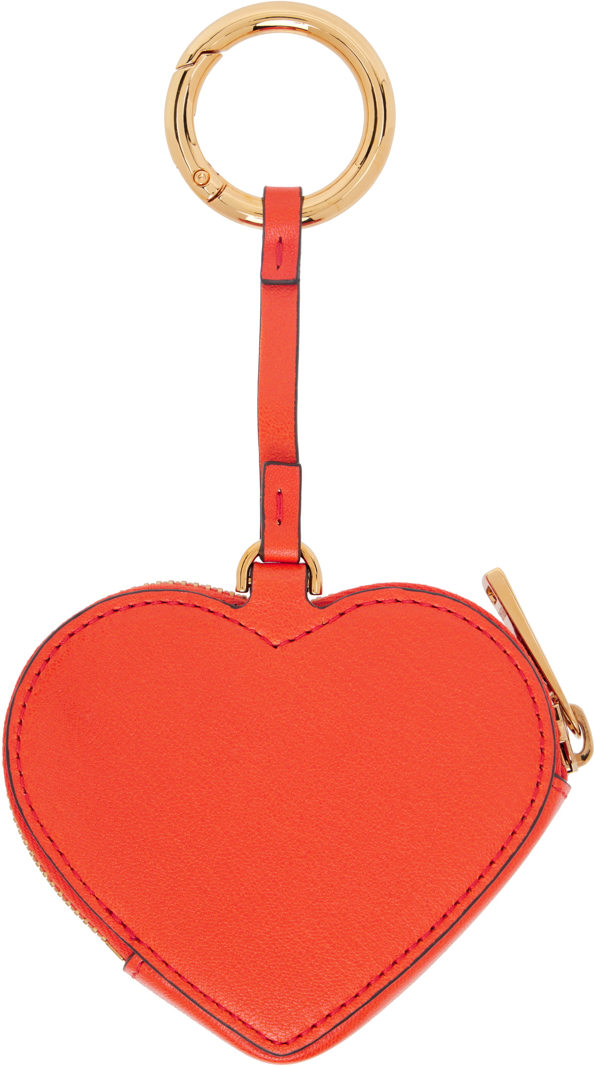 Versace Orange 'Versace' Tag Coin Pouch Versace