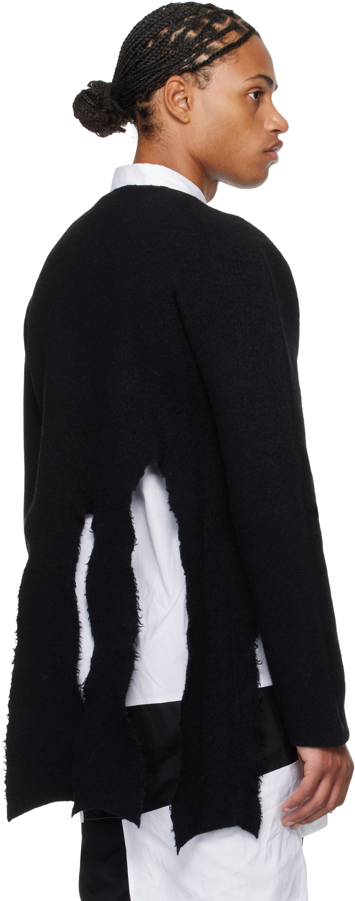 Comme des Garçons Homme Plus Black Worsted Wool Sweater Comme des ...