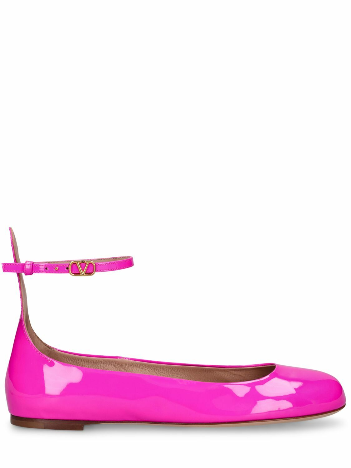 VALENTINO GARAVANI - 5mm Tango Patent Leather Ballerina Flats Valentino ...