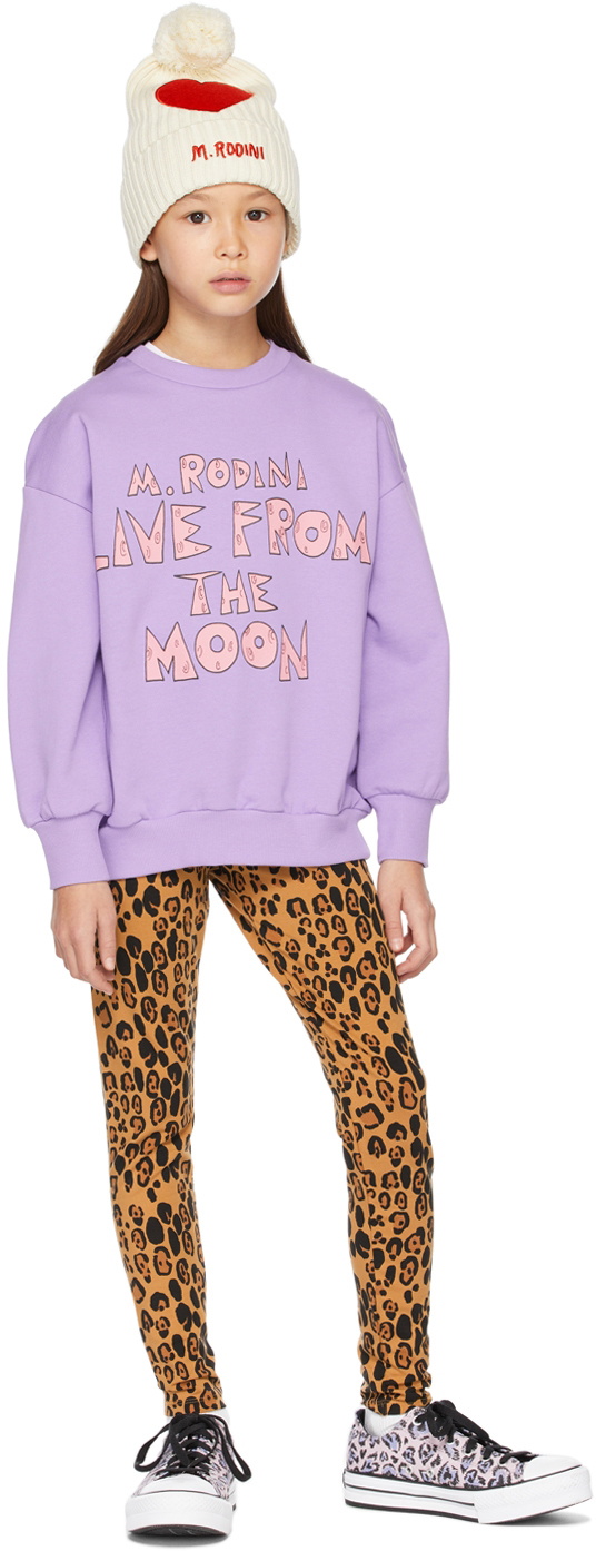 Mini Rodini Kids Purple 'Live From The Moon' Sweatshirt Mini Rodini
