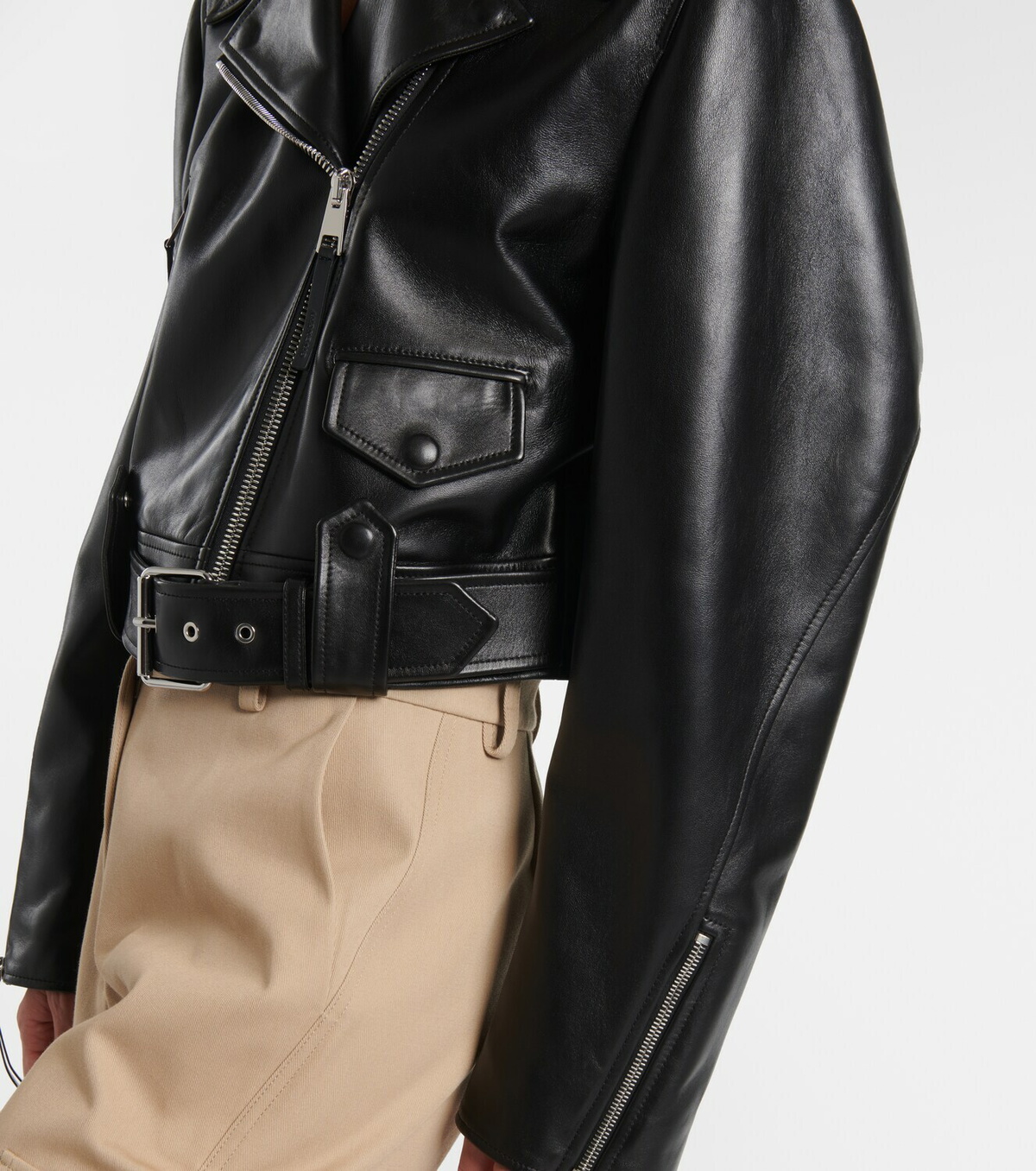 Givenchy Cocoon cropped leather biker jacket Givenchy