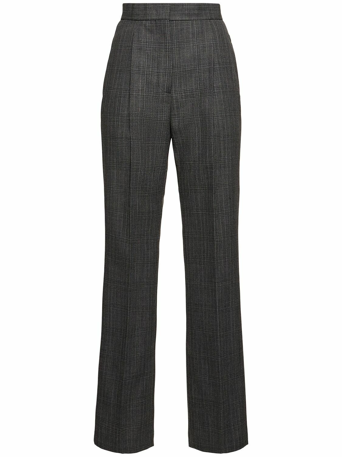 MSGM High Rise Wool Straight Pants MSGM