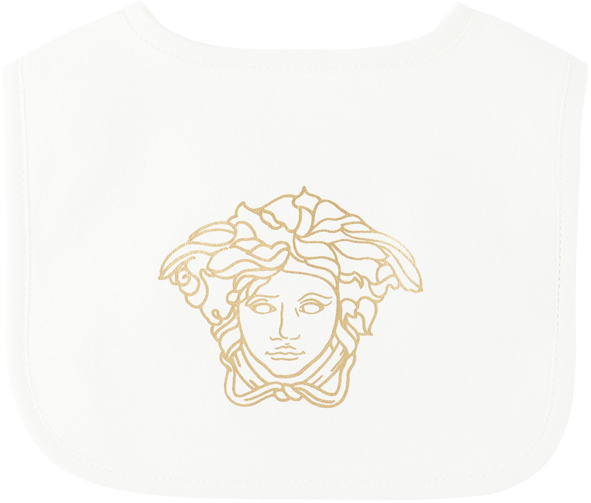Versace Two-Pack Baby White Medusa Bibs Versace