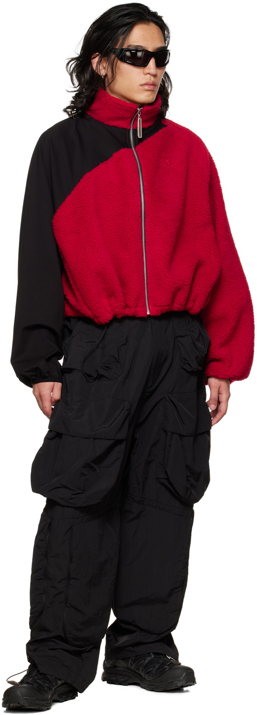 SPENCER BADU Red Asymmetric Jacket Spencer Badu