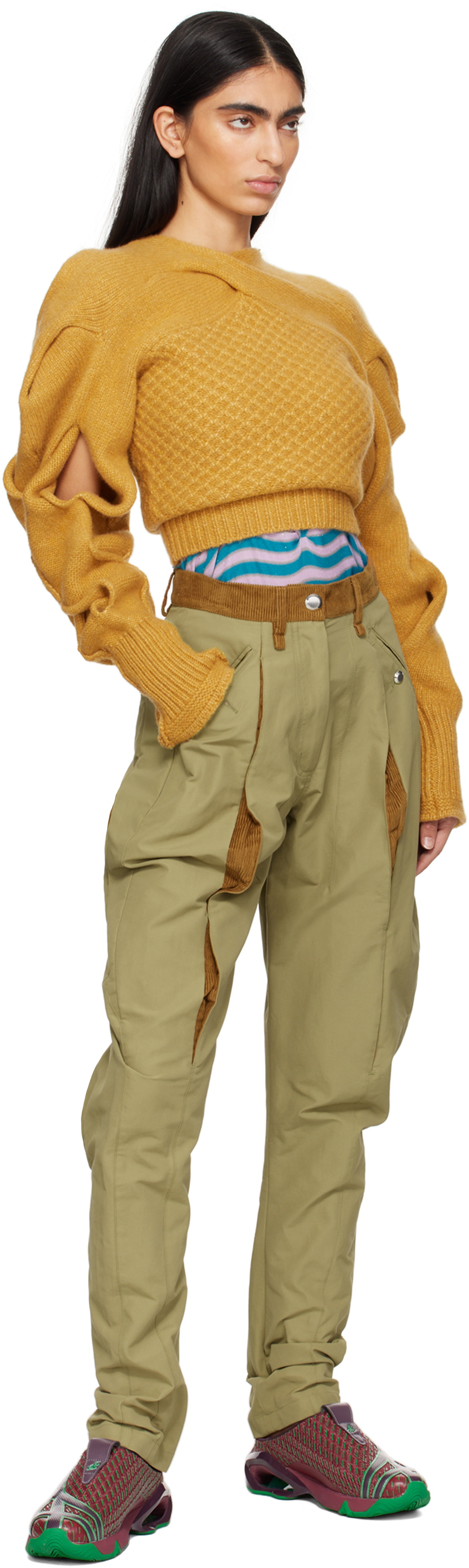 Asics Burgundy & Green GEL-STYRAX Sneakers ASICS