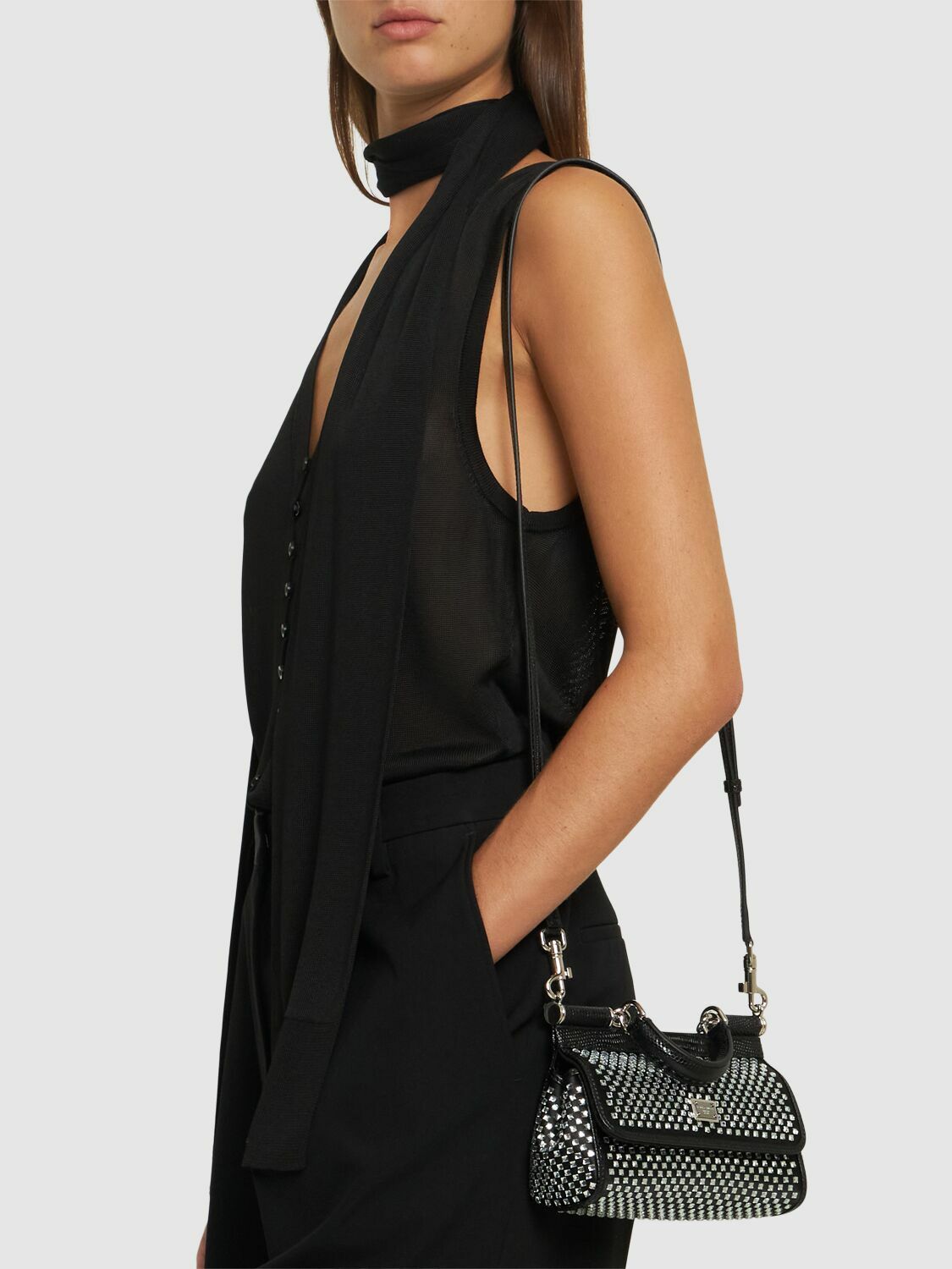 DOLCE & GABBANA Small Sicily Elongated Crystals Bag Dolce & Gabbana