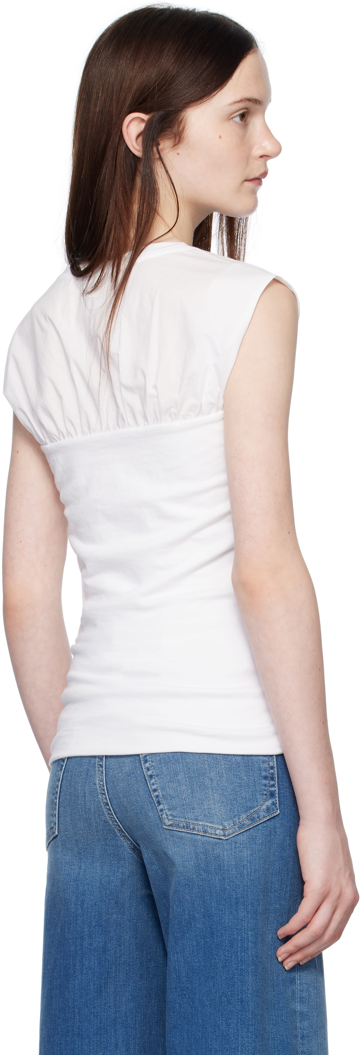 rag & bone White Mica Banded top Rag and Bone