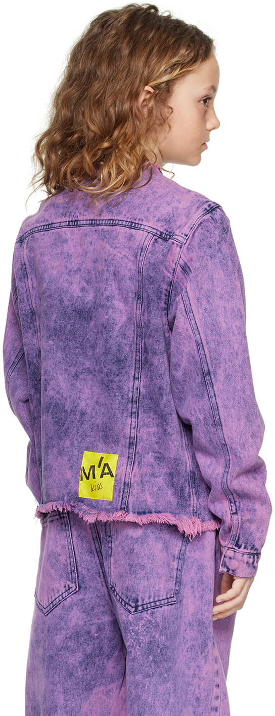 M’A Kids Kids Purple Collarless Denim Jacket