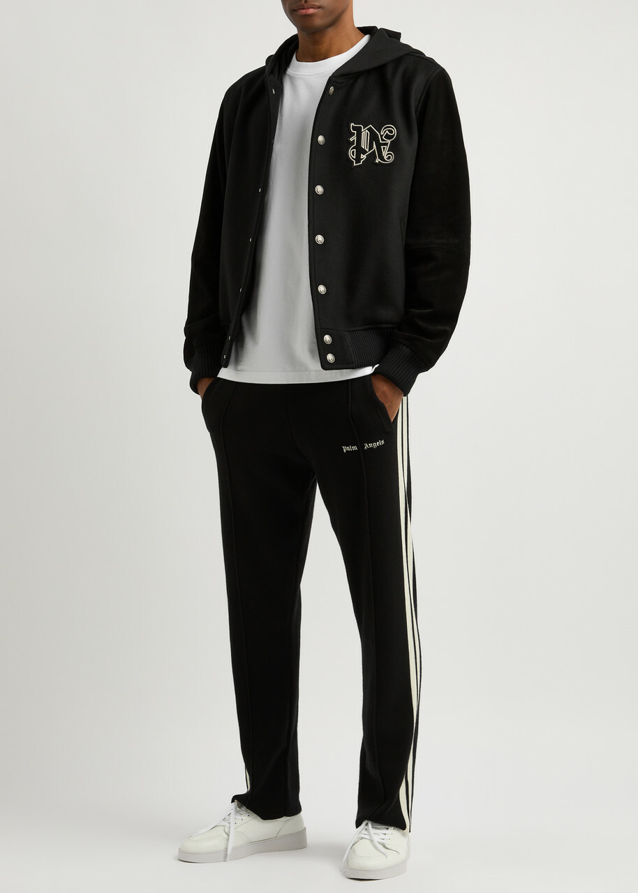 Palm Angels Vertigo Wool-blend Varsity Jacket Black Palm Angels