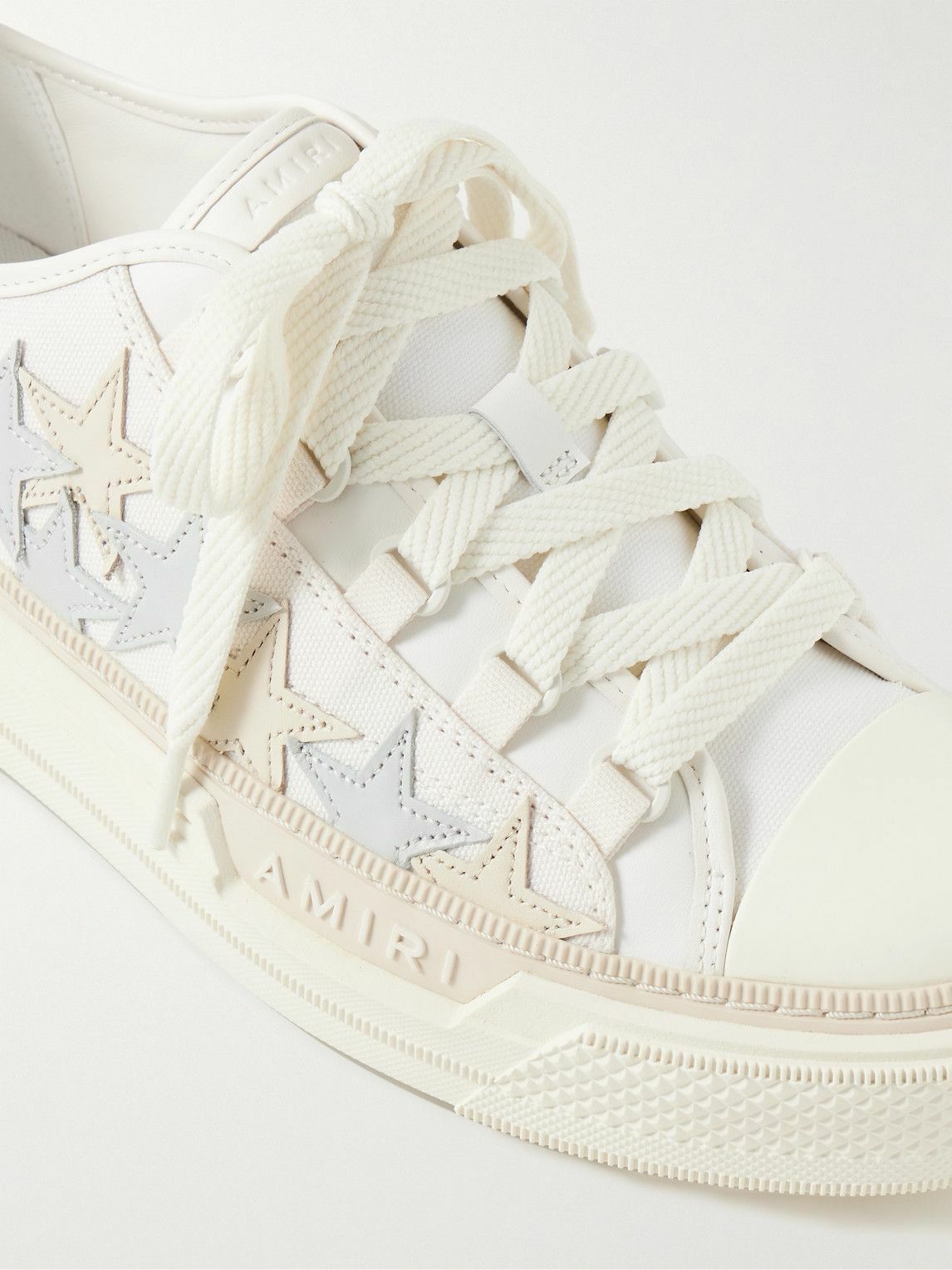 AMIRI - Stars Court Leather and Rubber-Trimmed Appliquéd Canvas ...