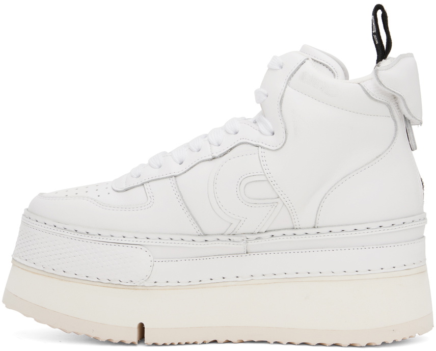 R13 White Riot Leather Sneakers R13