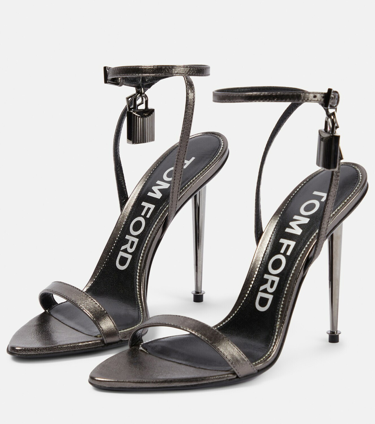 Tom Ford Padlock metallic leather sandals TOM FORD