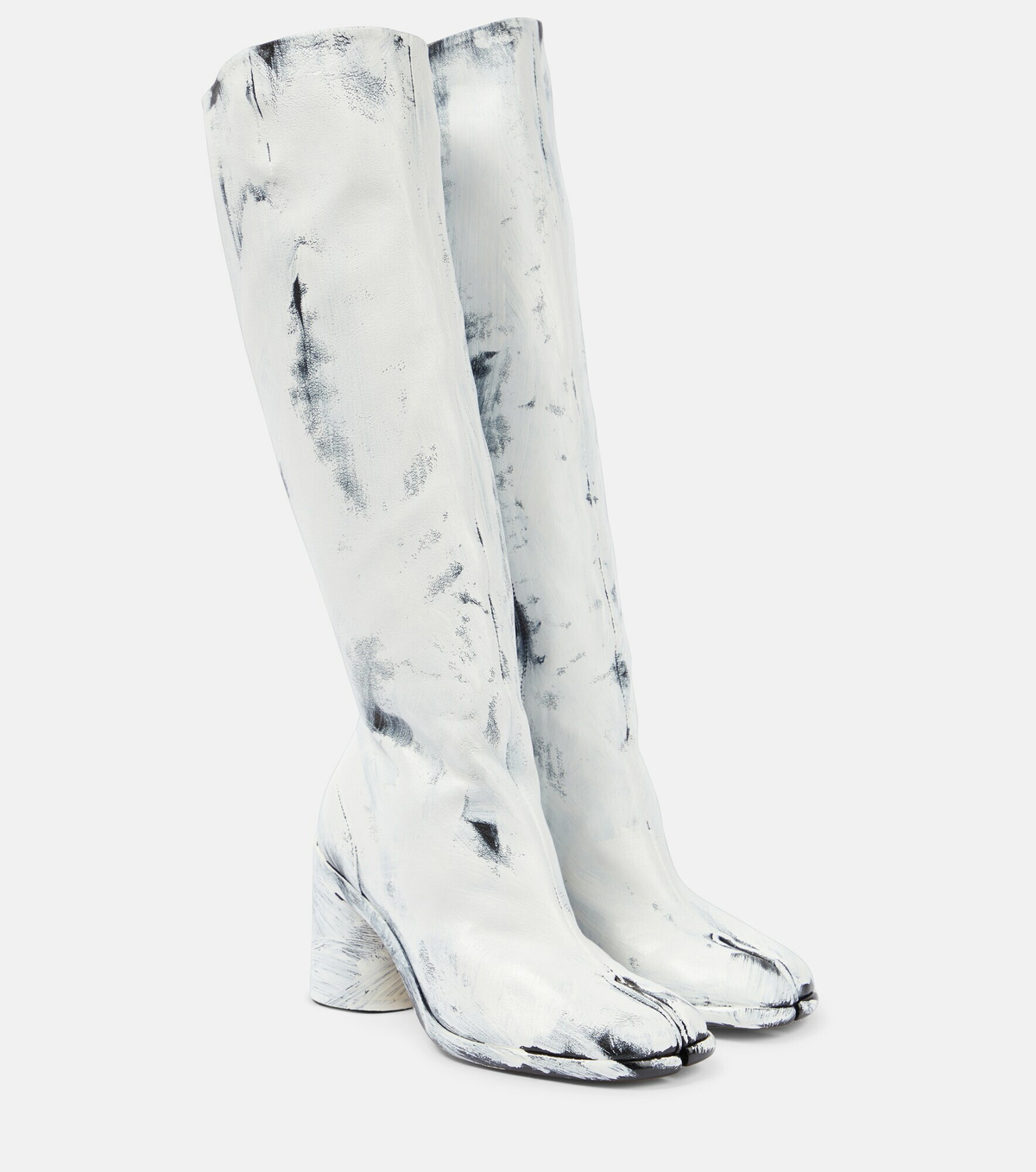 Maison Margiela - Tabi knee-high leather boots Maison Margiela
