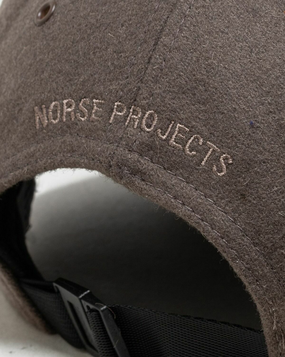 Norse Projects Wool Sports Cap Brown Caps Norse Projects
