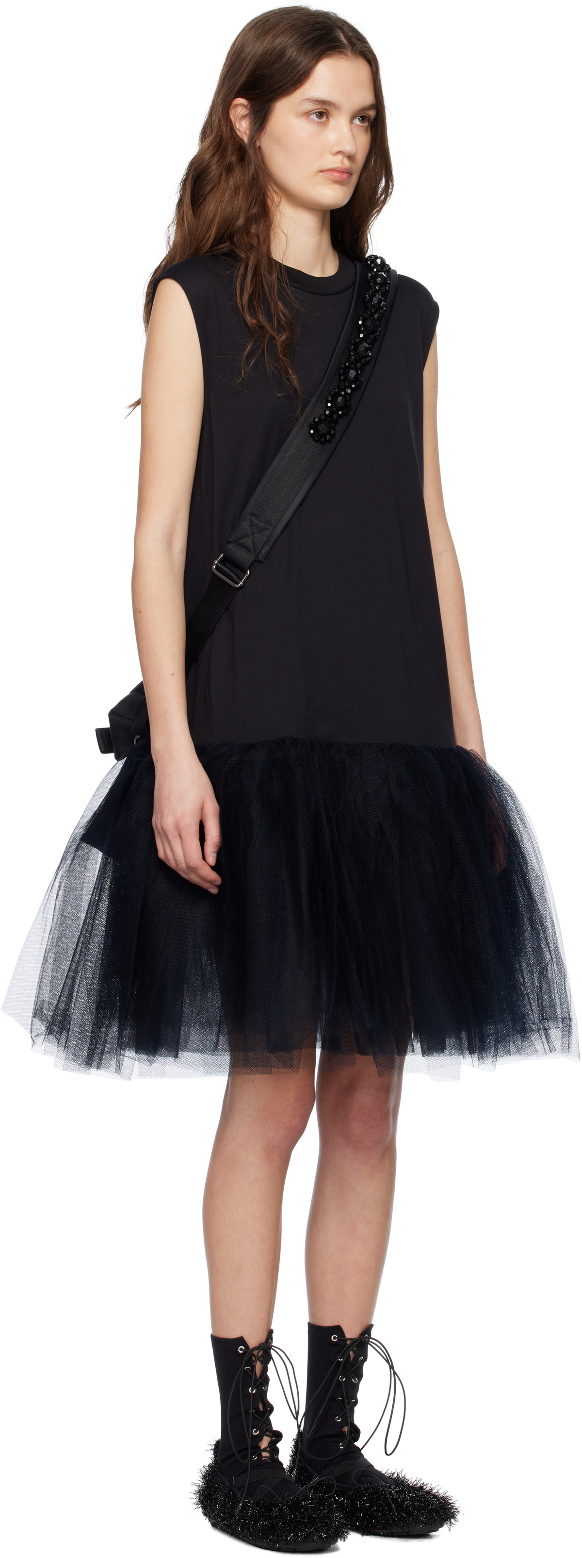 Simone Rocha Black Relaxed Ballet Tutu Midi Dress Simone Rocha