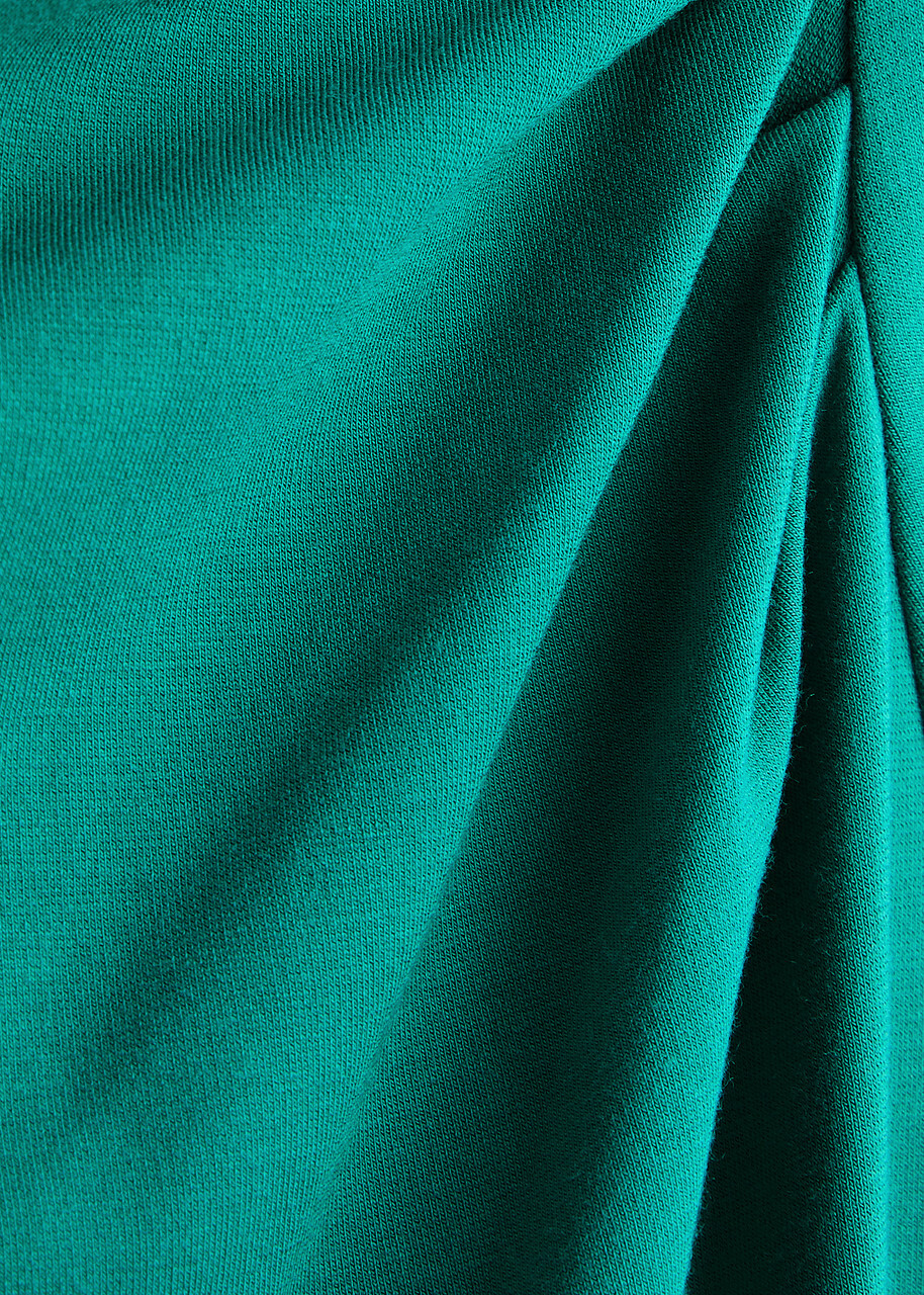 Diane Von Furstenberg Darrius Gathered Jersey Midi Dress Dark Green ...