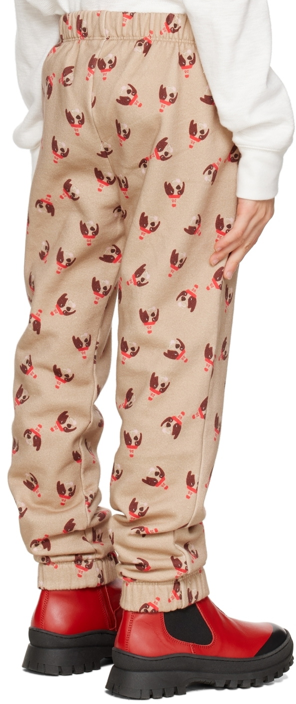 Daily Brat Kids Brown Quirky Dog Lounge Pants Daily Brat
