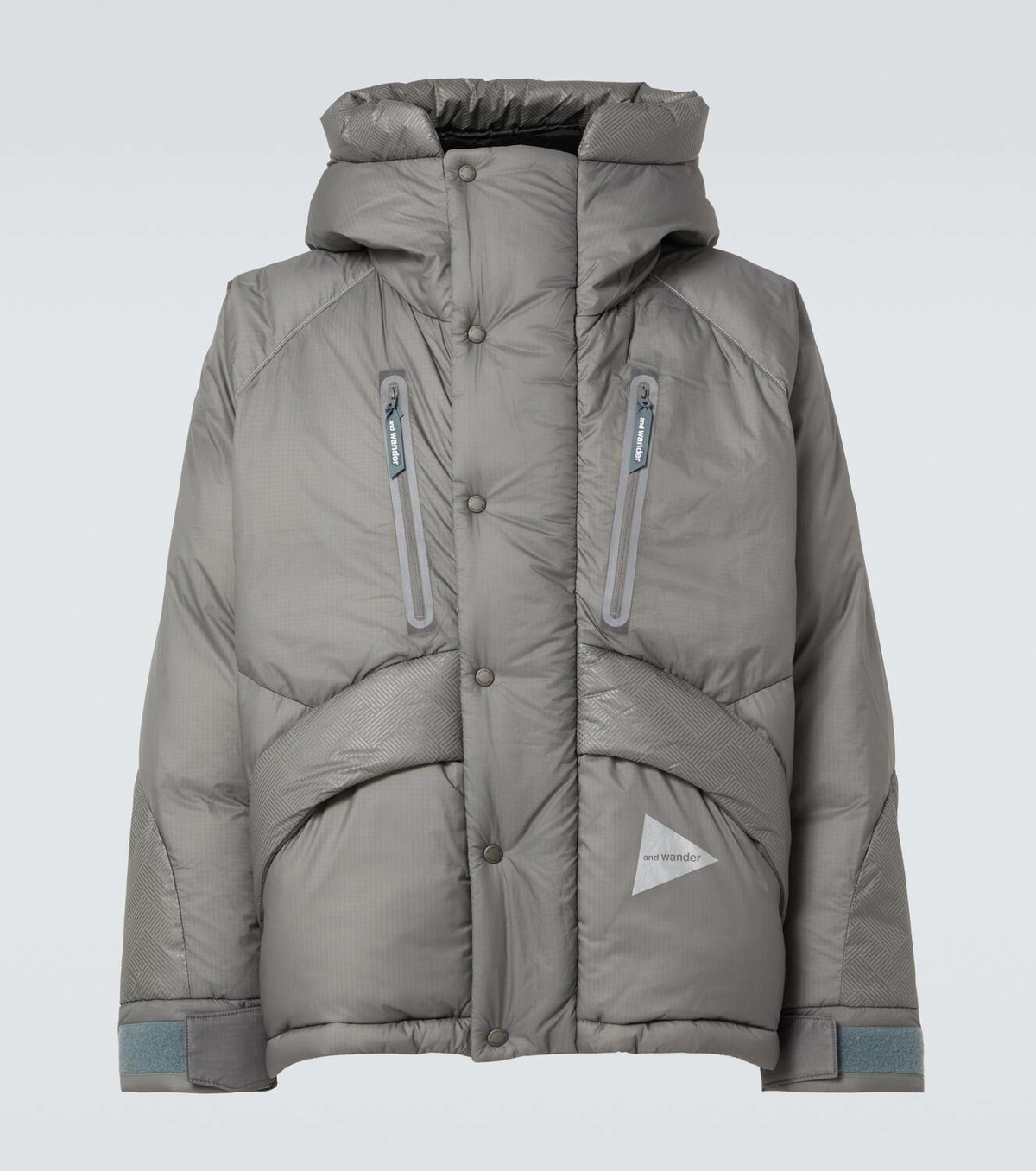 And Wander Logo puffer jacket and Wander
