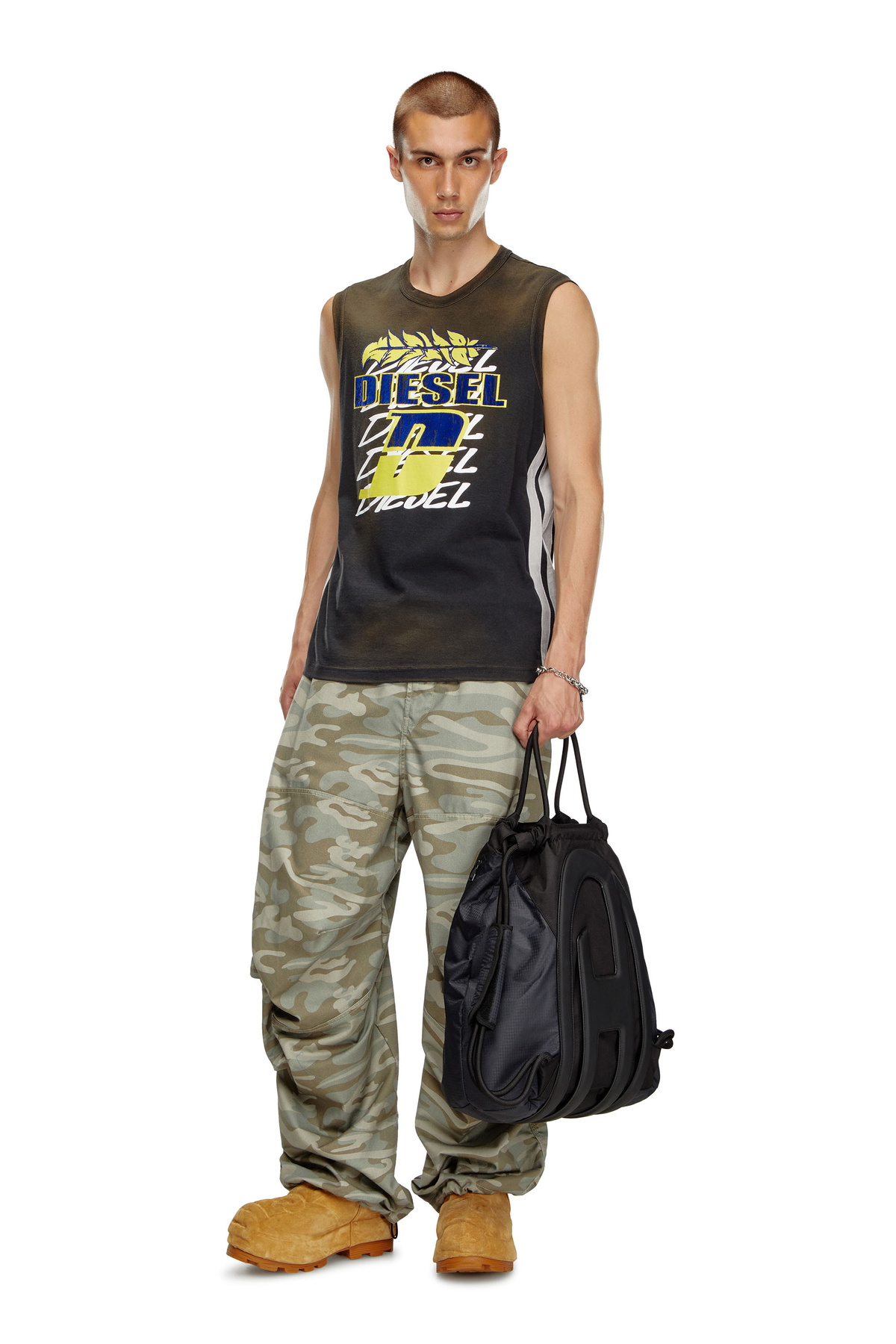 Diesel Cage-D-Convertible bag in CORDURA and ripstop - Shopping Bags ...