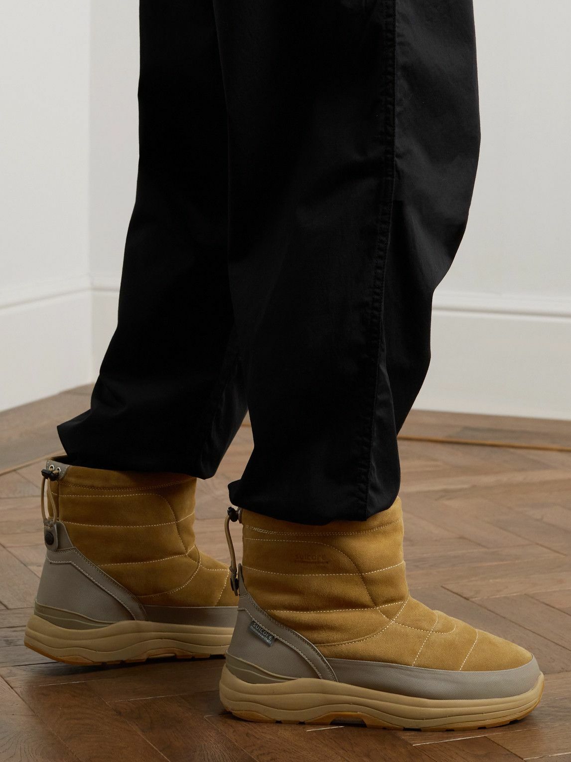 Suicoke - thisisneverthat® Bower-abTNT Rubber-Trimmed Quilted Suede ...