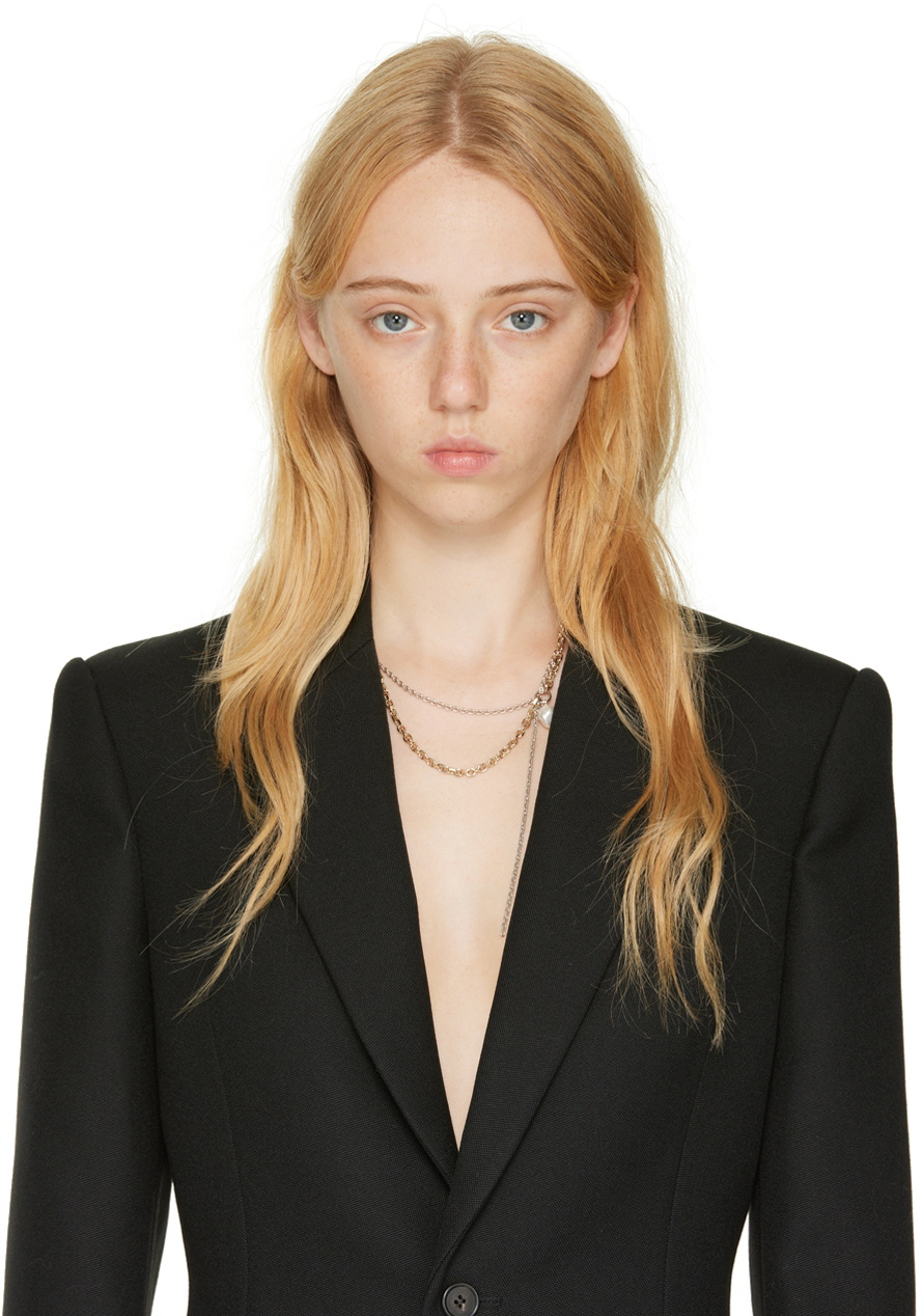 Justine Clenquet Gold & Silver Dean Necklace Justine Clenquet