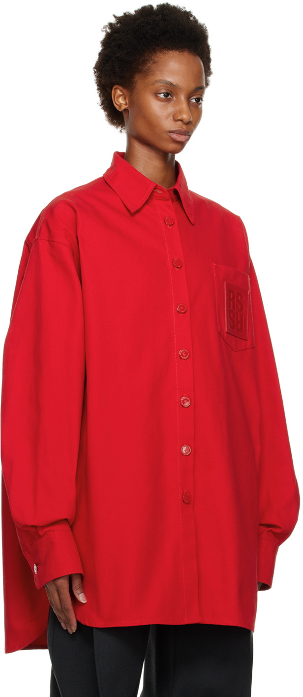 Raf Simons Red Oversized Shirt Raf Simons