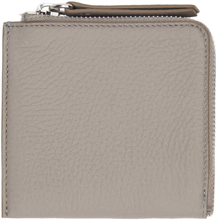 Maison Margiela Gray Zip Around Wallet Maison Margiela