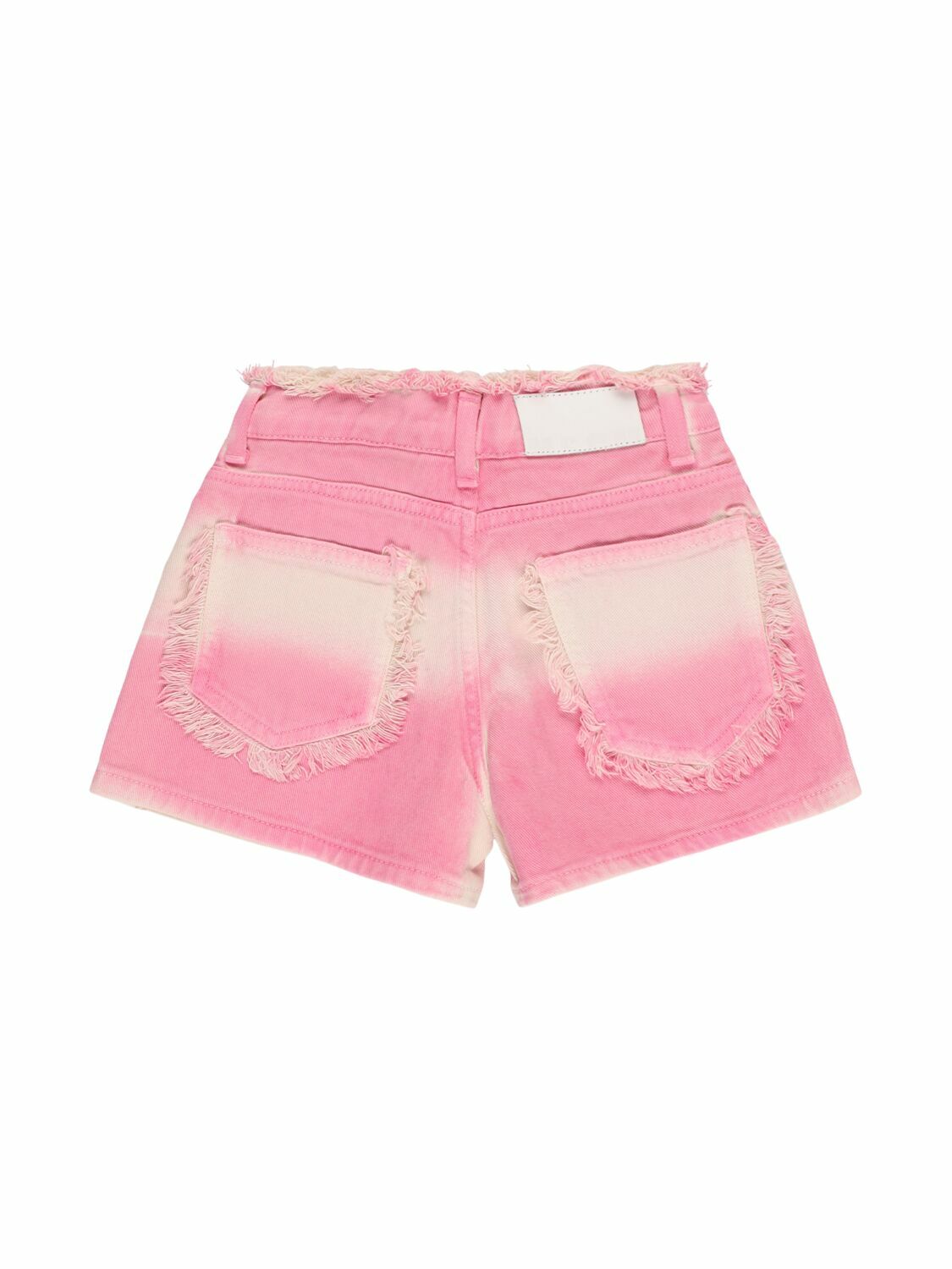 MSGM Airbrushed Effect Cotton Denim Shorts MSGM