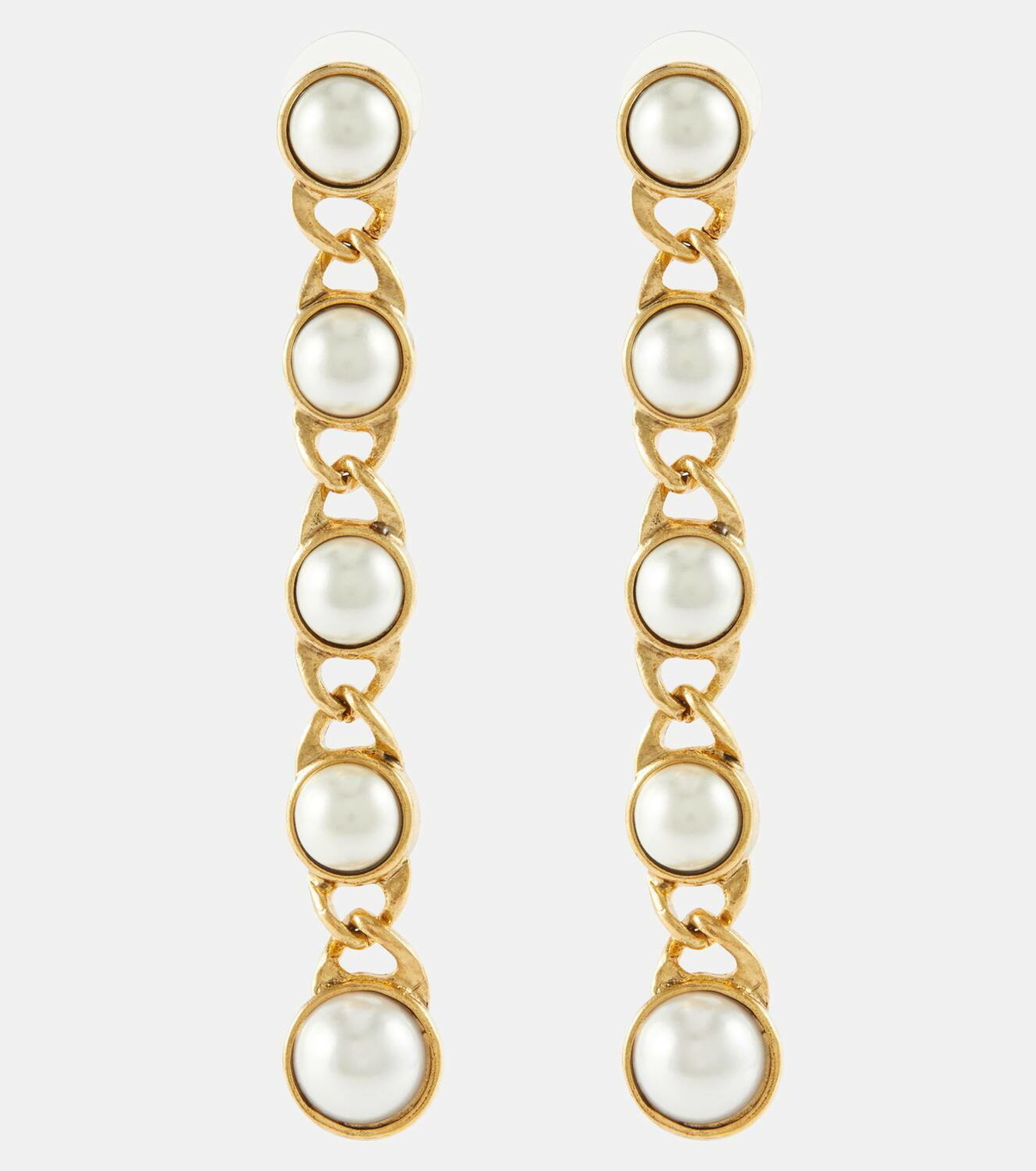 Oscar de la renta pearl drop earrings store