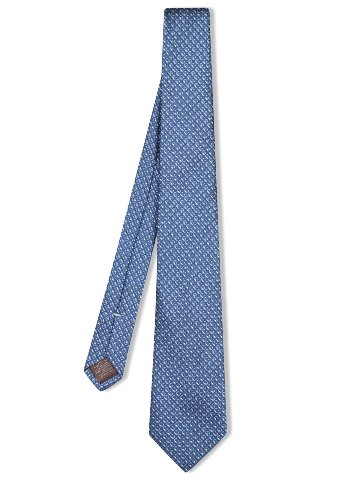 Canali Blue Geometric Mini Pattern Tie Canali