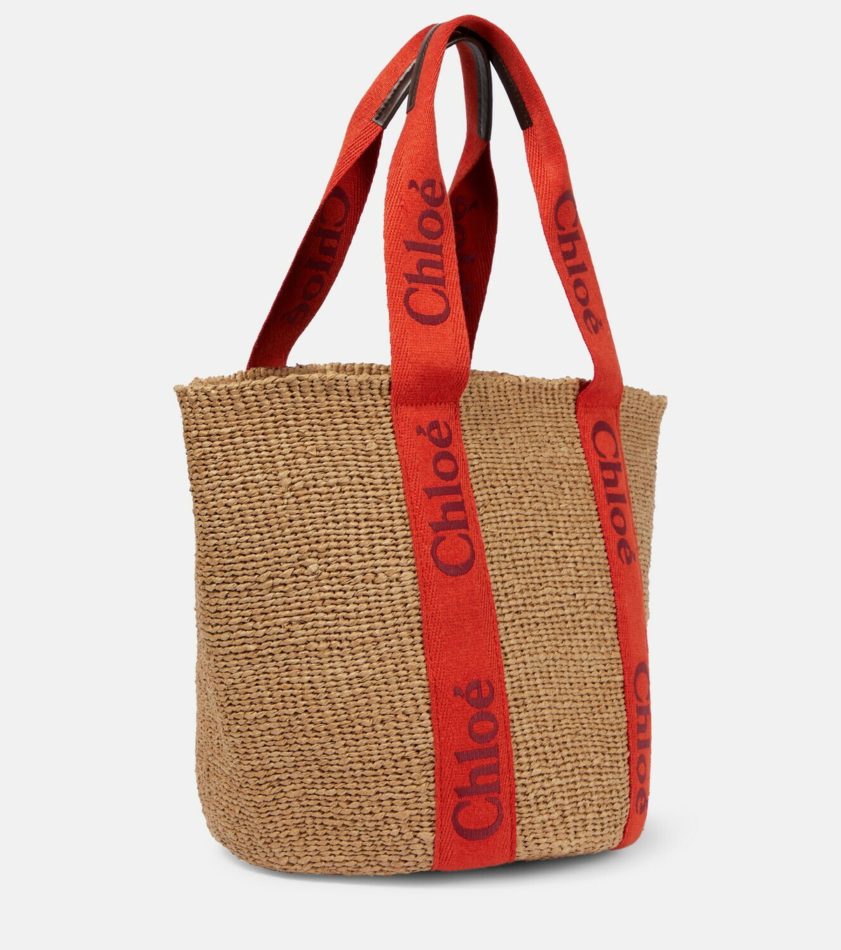 Chloe - x Mifuko Woody Large raffia basket bag Chloe
