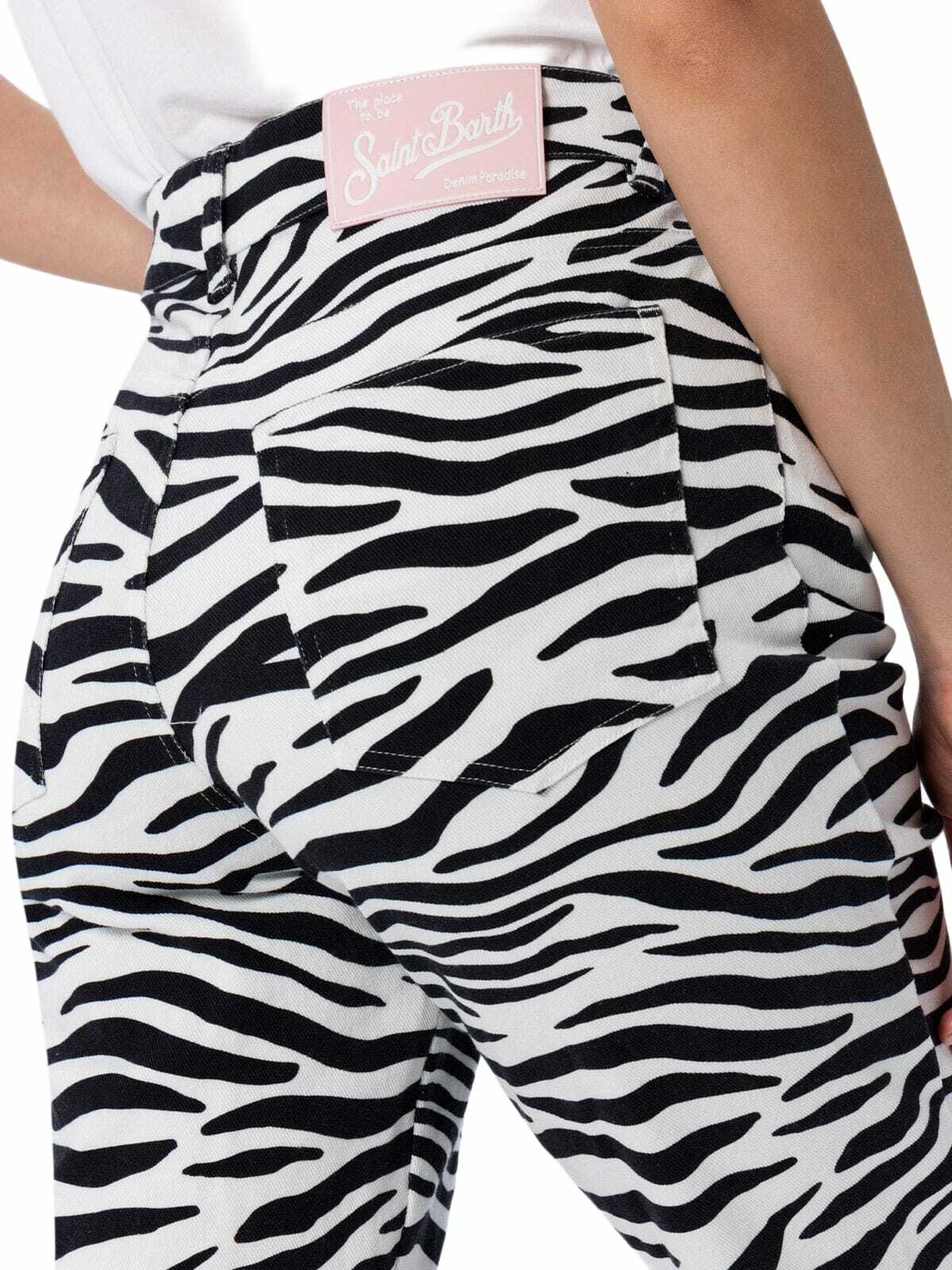 MC2 Saint Barth Woman Zebra Print Denim Belleville MC2 Saint Barth