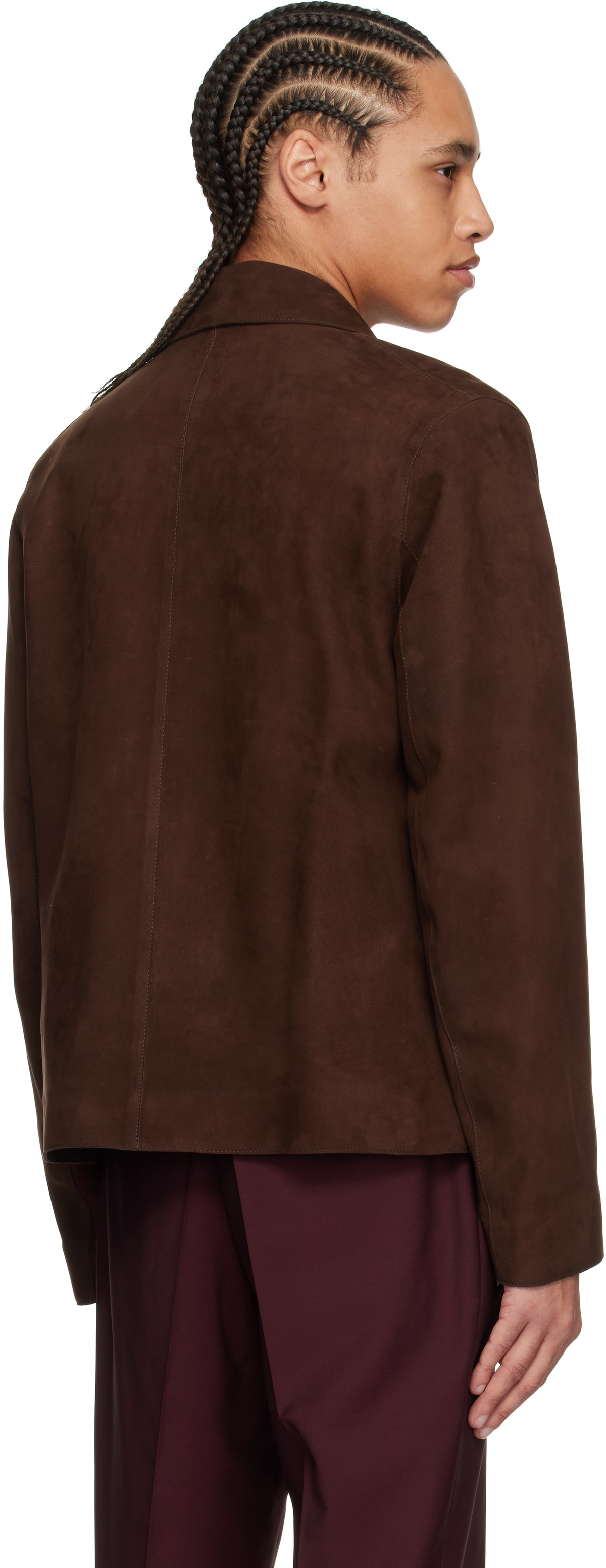 Paul Smith Brown Nubuck Leather Jacket Paul Smith