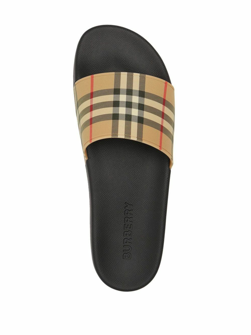 Burberry Neutral Vintage Check Slides Burberry