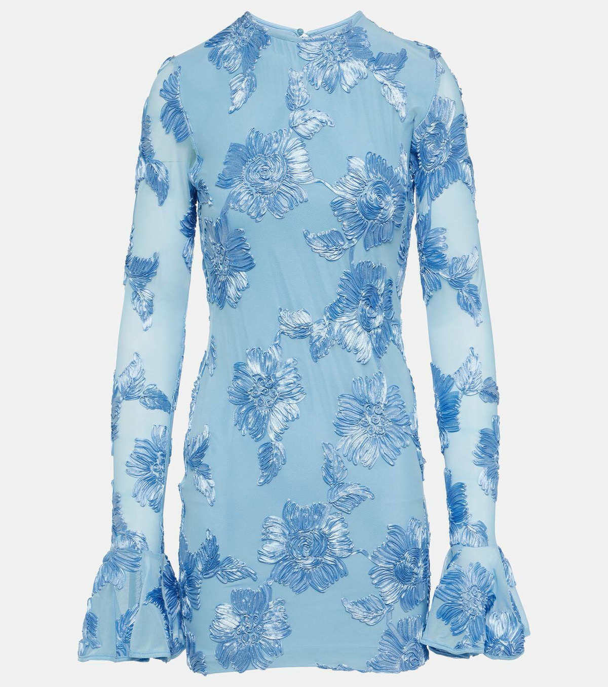 Rotate Bridal floral-appliqué mesh minidress ROTATE Birger Christensen