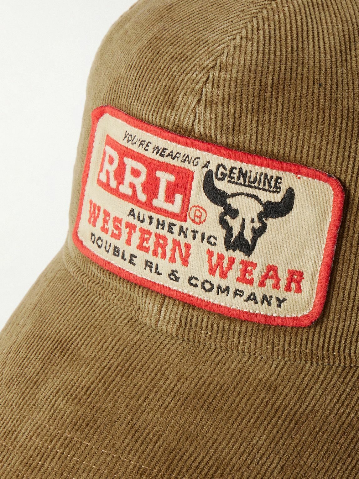 RRL - Logo-Appliquéd Cotton-Corduroy Baseball Cap RRL