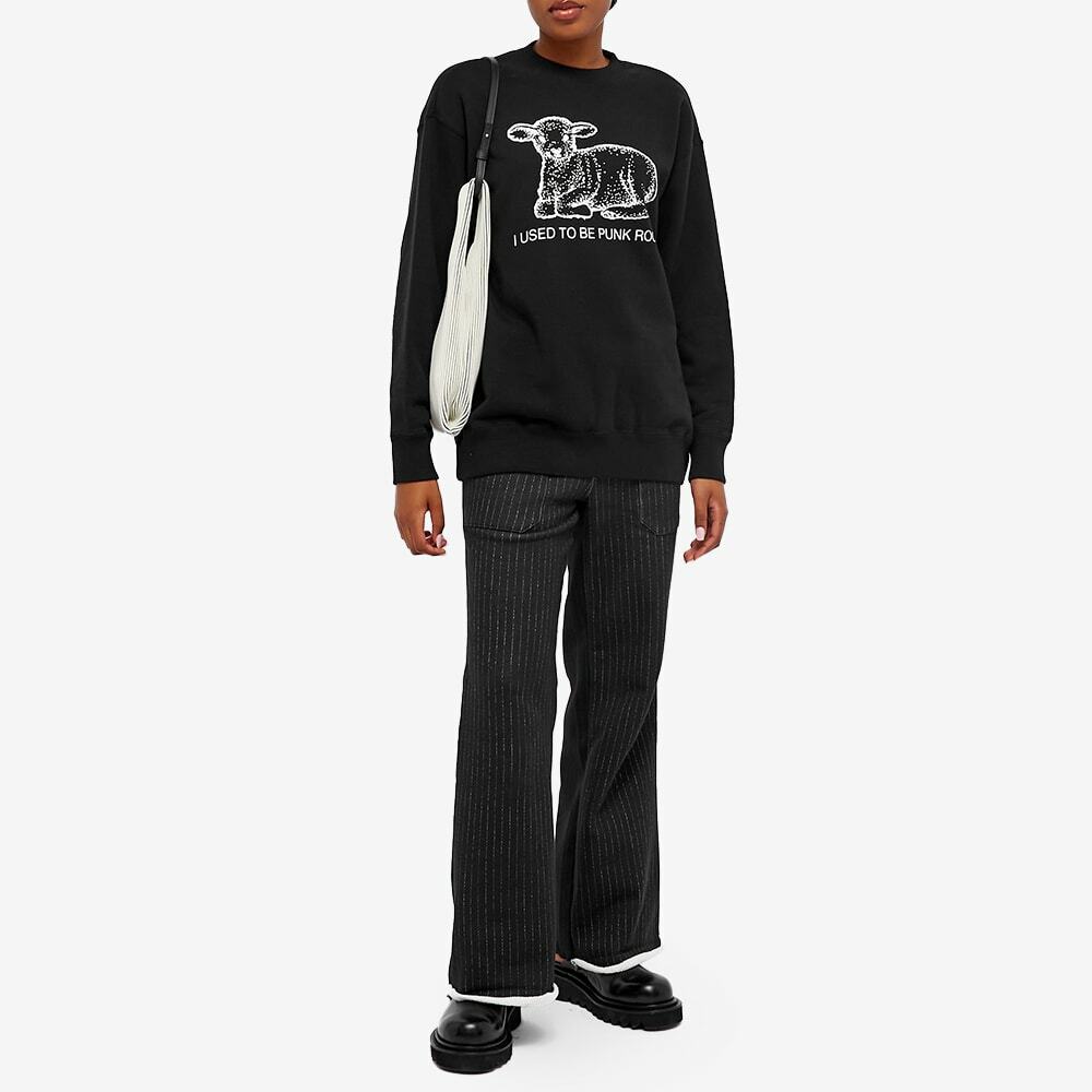 Undercover Women's Punk Lamb Crew Sweat in Black Undercover